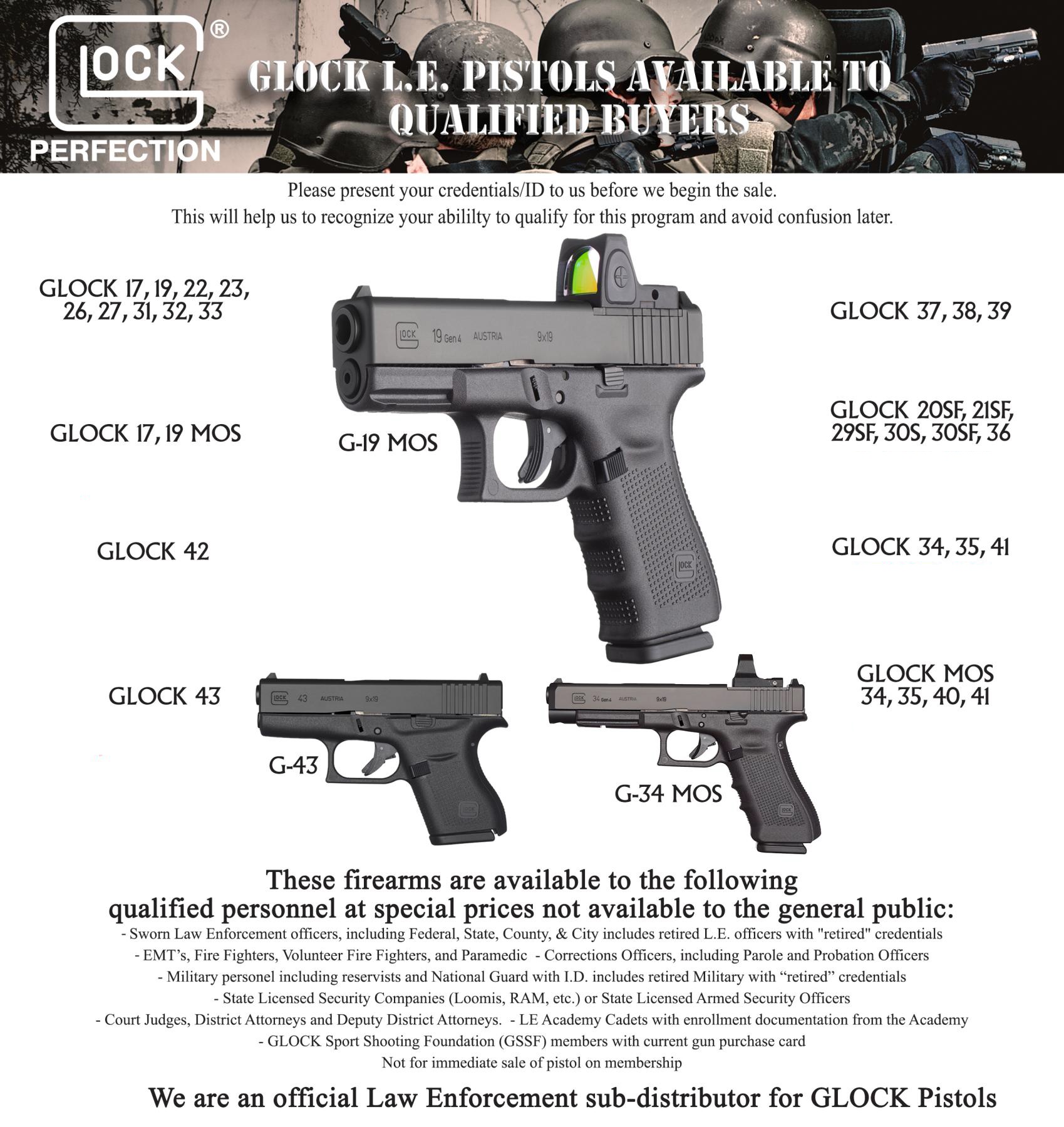 Glock LE Program – B&B Shooting Supplies
